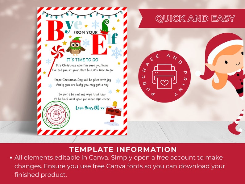 EDITABLE Elf Letter, Elf Welcome Letter, Elf Arrival Letter, Elf ...