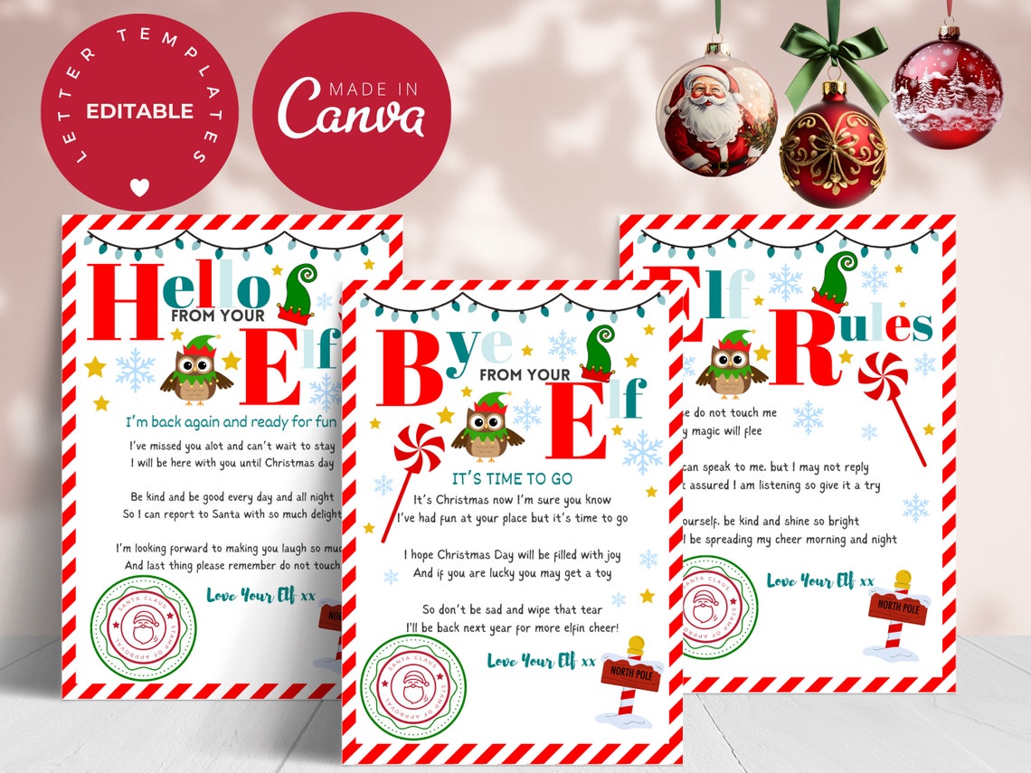 EDITABLE Elf Letter, Elf Welcome Letter, Elf Arrival Letter, Elf ...