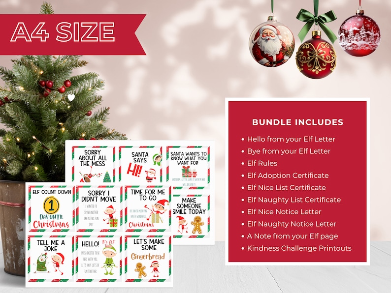 Elf Notes Printable Christmas Digital Instant Download Message From Elf ...