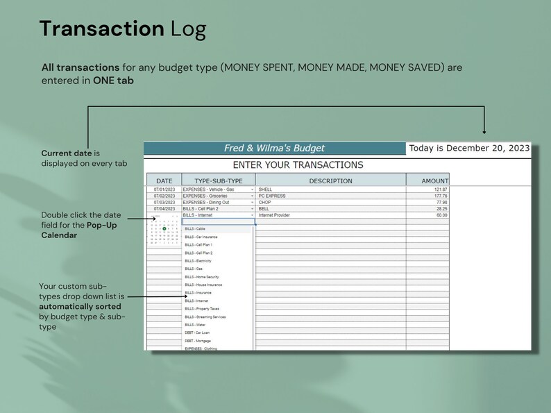 Google Sheets Annual and Monthly Budget Tracker - Where's My Money - Etsy