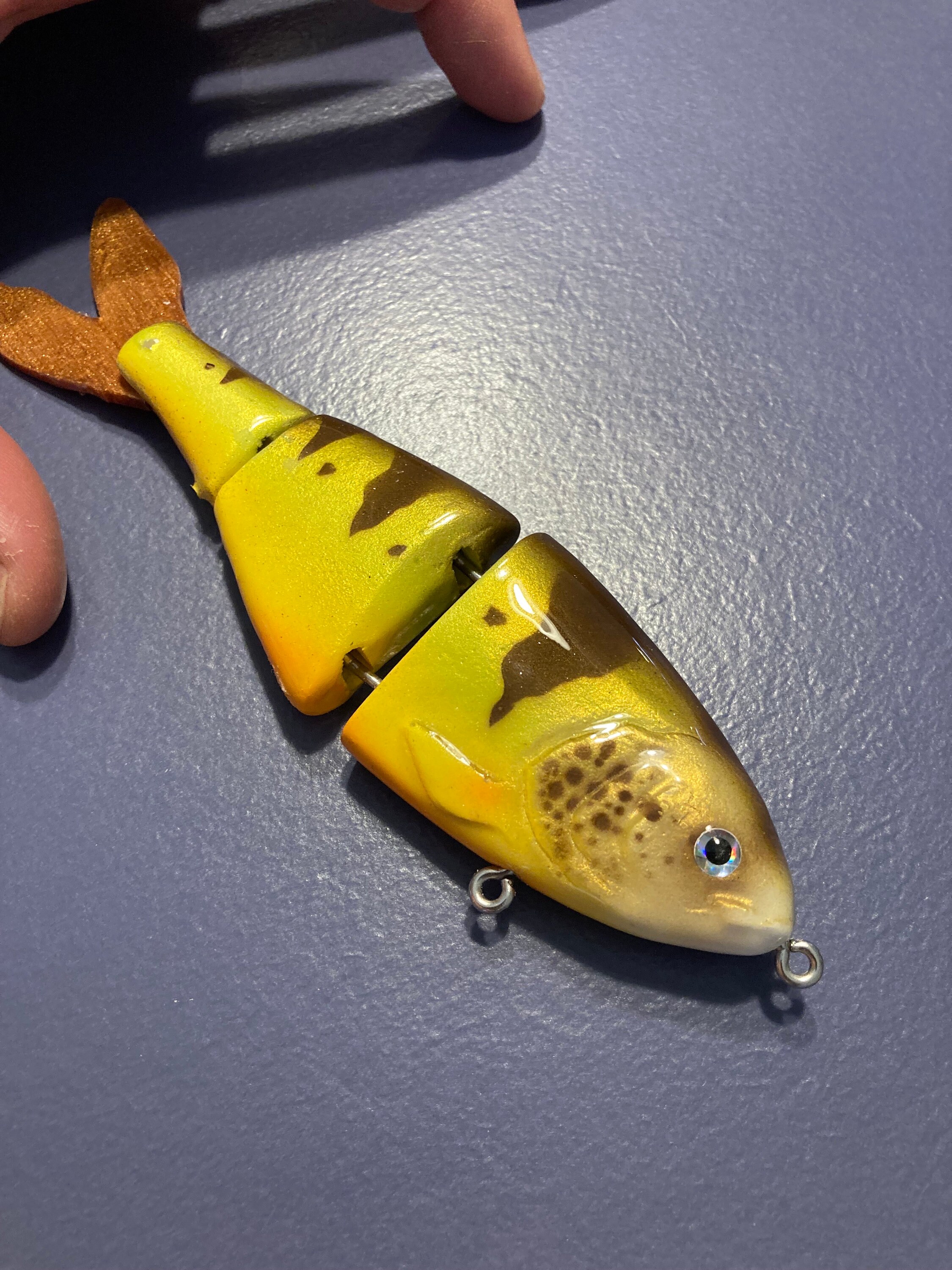 Custom Fishing Lure Hand Made Hand Painted Swimbait the Speed Demon 04 ...