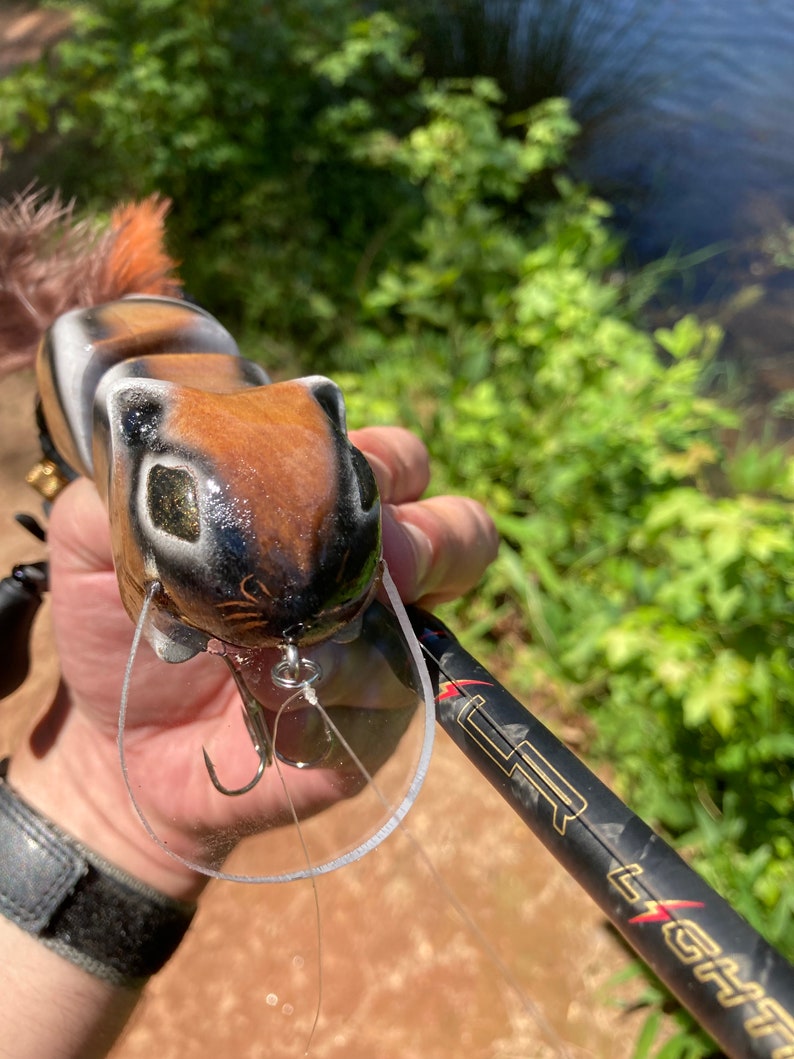 Custom Fishing Lure Hand Carved Hand Painted Swimbait the - Etsy