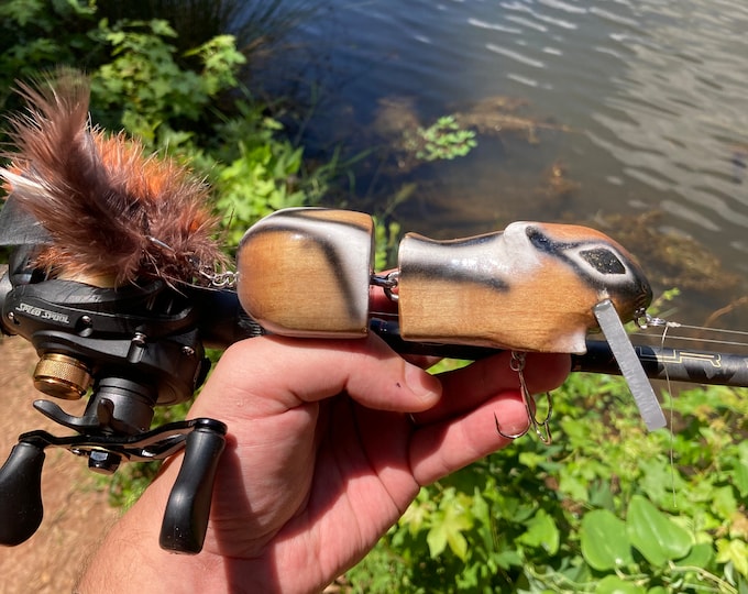 Custom Fishing Lure Hand Carved Hand Painted Swimbait - the Bandit ...