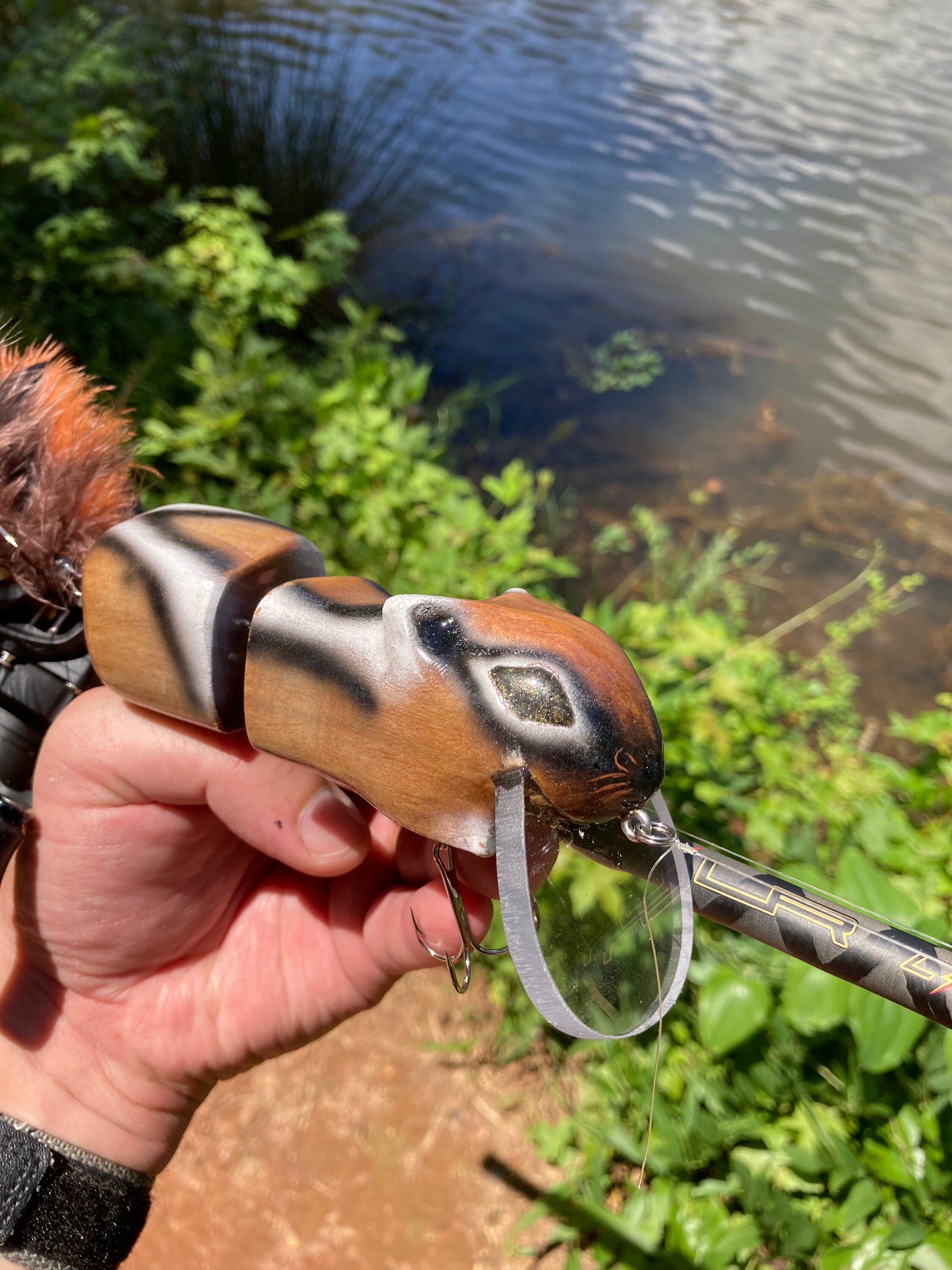 Custom Fishing Lure Hand Carved Hand Painted Swimbait the Bandit ...