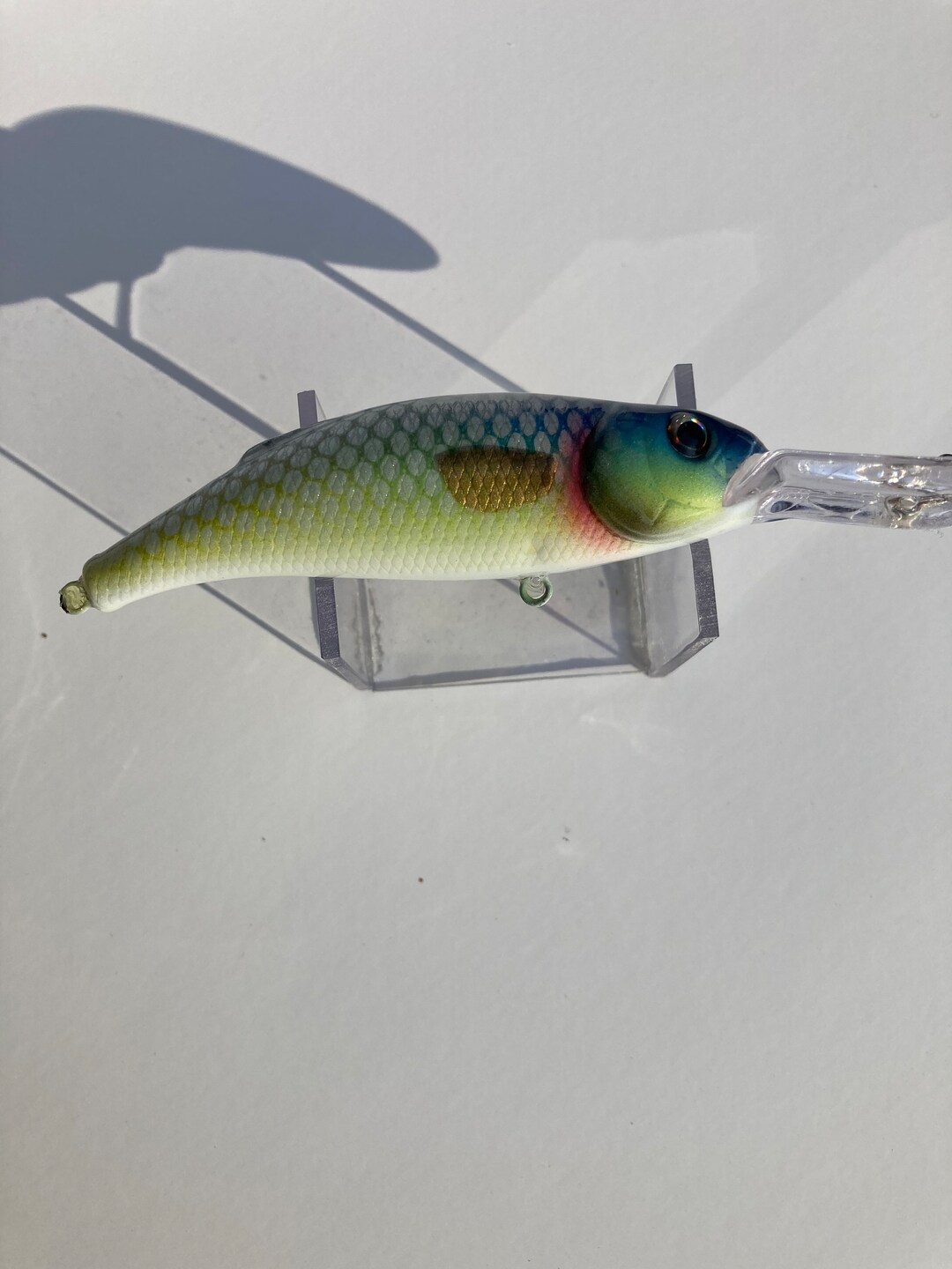 The Diving Dark Minnow Custom Hand Painted Rattling Deep Diving ...