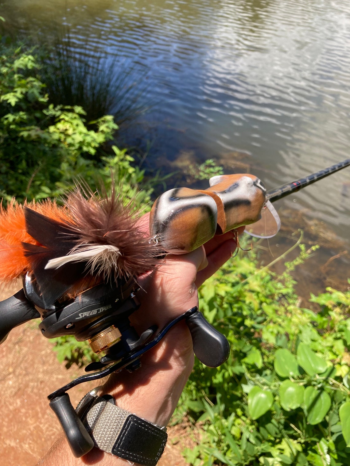 Custom Fishing Lure Hand Carved Hand Painted Swimbait the Bandit ...