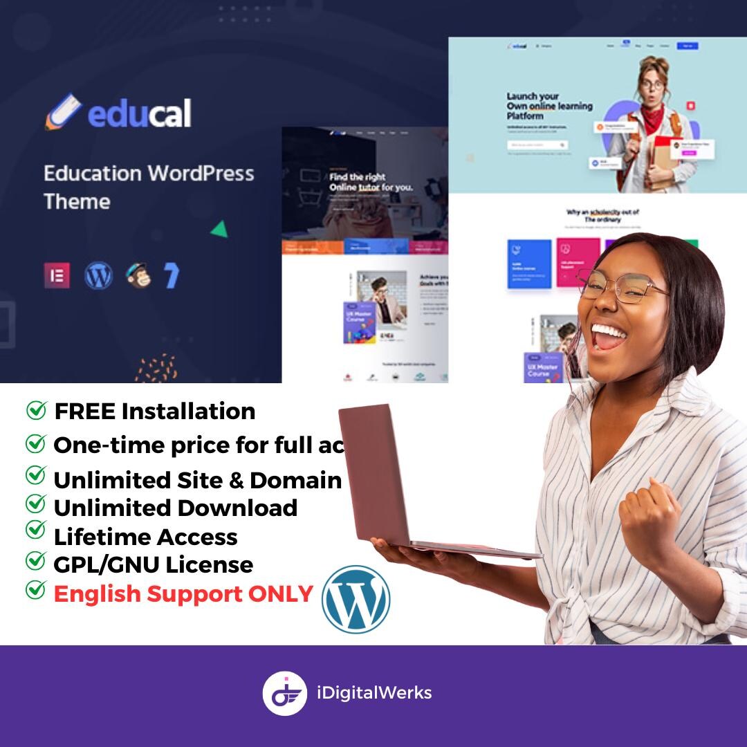 Educal - Online Courses and Education Wordpress Theme - Etsy