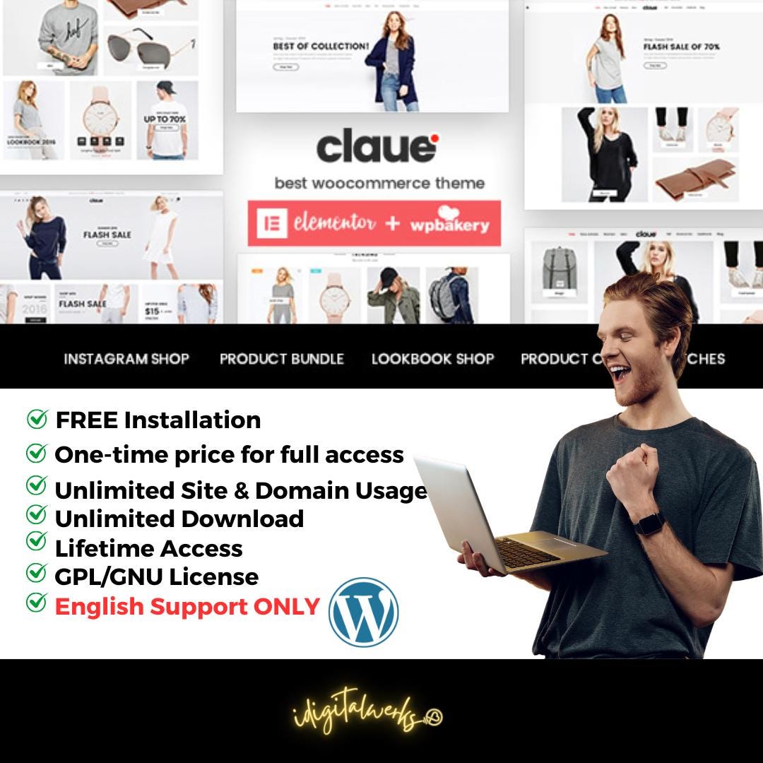 Claue Clean Minimal Woocommerce Wordpress Theme - Etsy