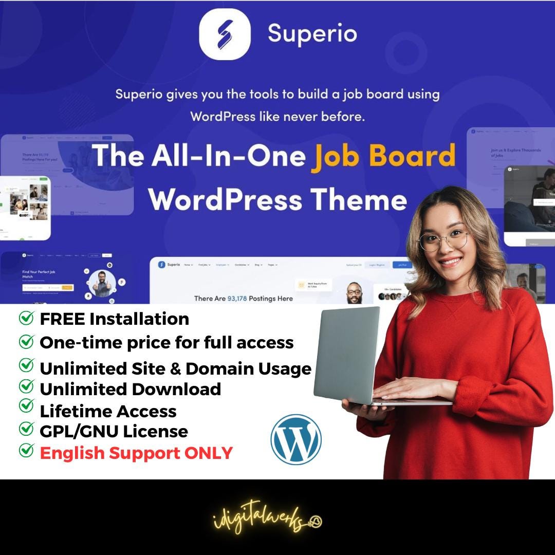 Superio – Job Board Wordpress Theme - Etsy