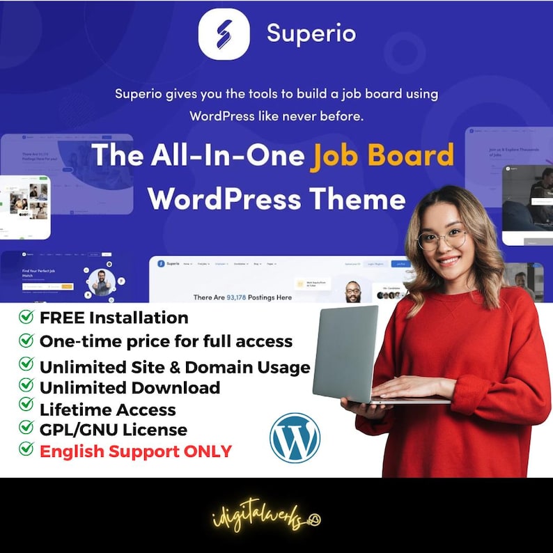 Superio – Job Board Wordpress Theme - Etsy