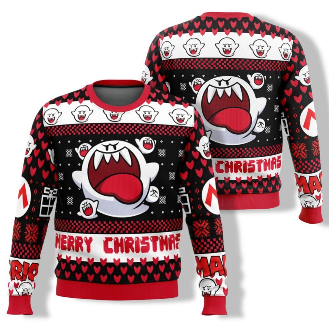 Boo Mario Bros Sweater, Super Mario Family Sweater, Mario and Luigi ...