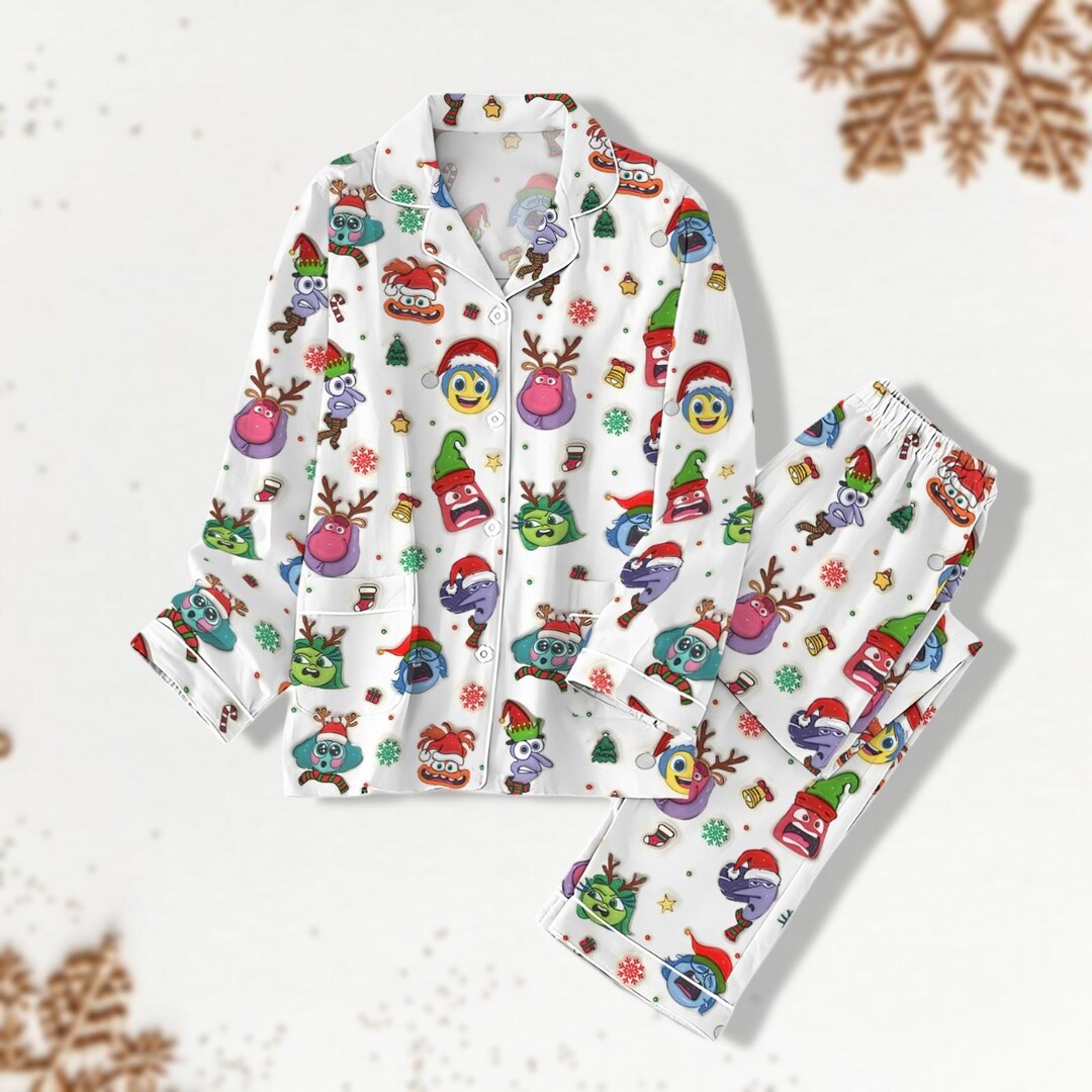 Inside Out Riley Joy Disgust Christmas Pajamas Set, Its Okay to Feel ...