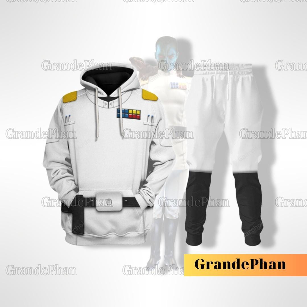 Halloween Grand Admiral Thrawn Costume Cosplay 3D Hoodie, Star Wars ...