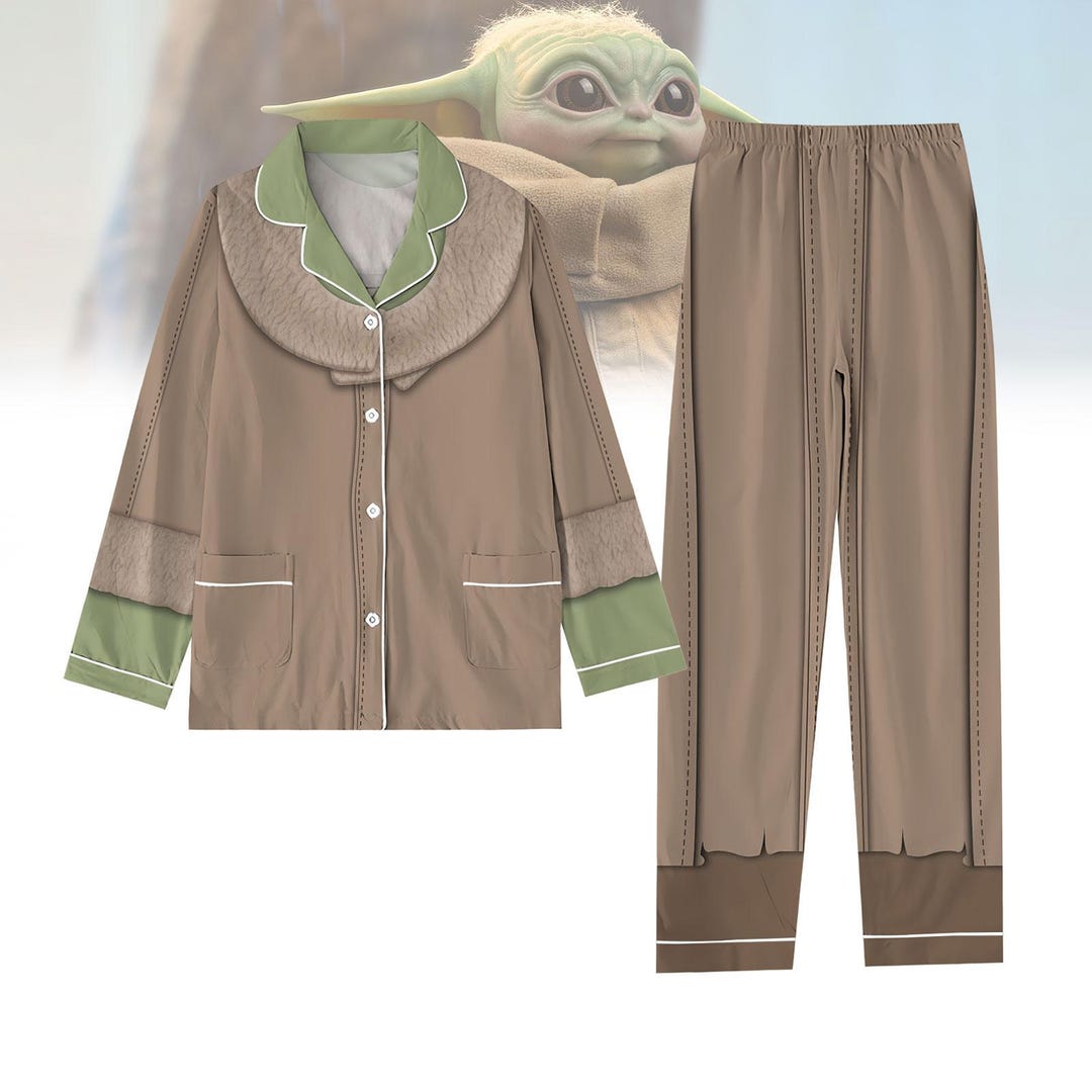 Baby Yoda Costume Cosplay Pajamas Set, Costume Womens Pajamas, Disney ...