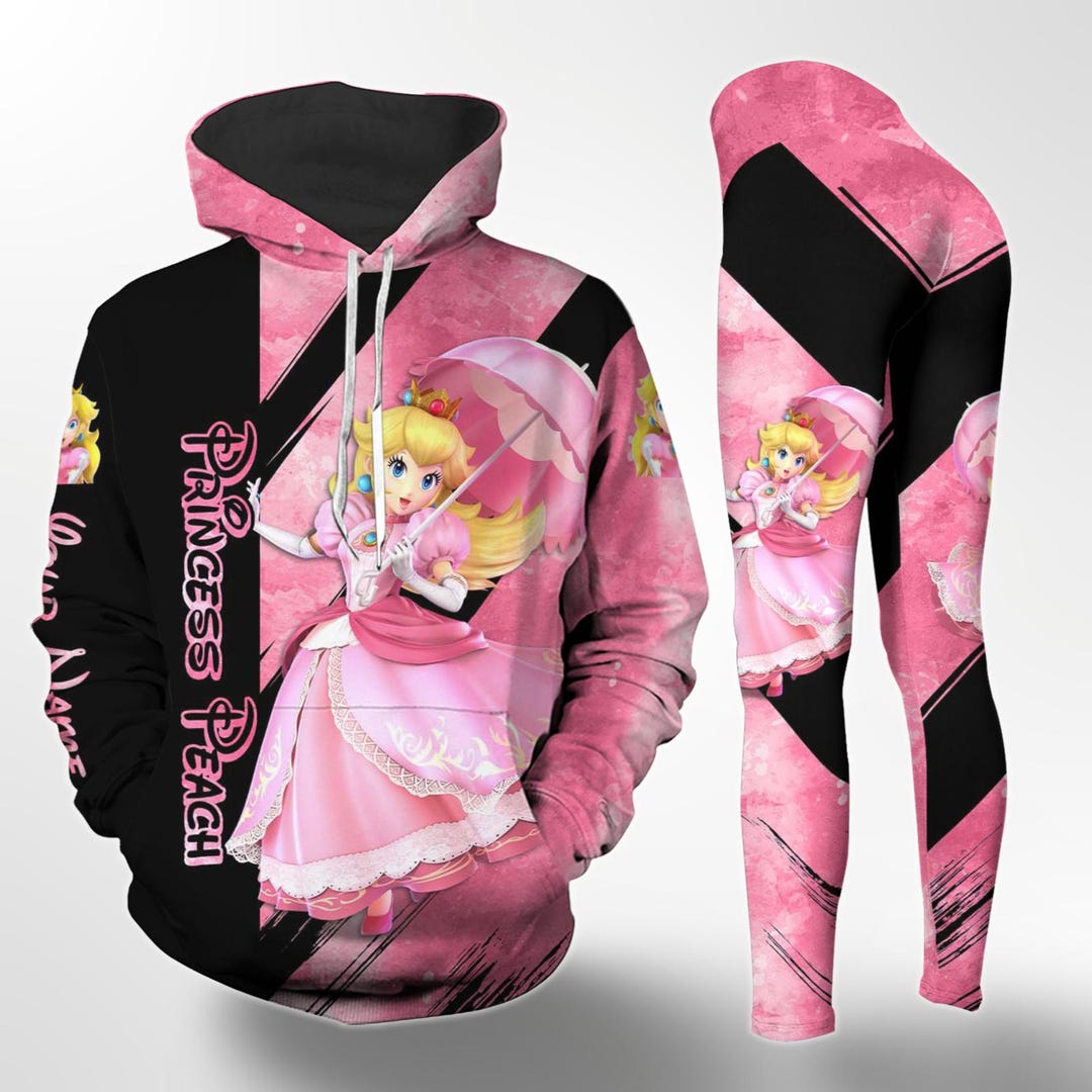 Princess Peach Mario Hoodie Legging, Super Mario 3D All Over Print ...