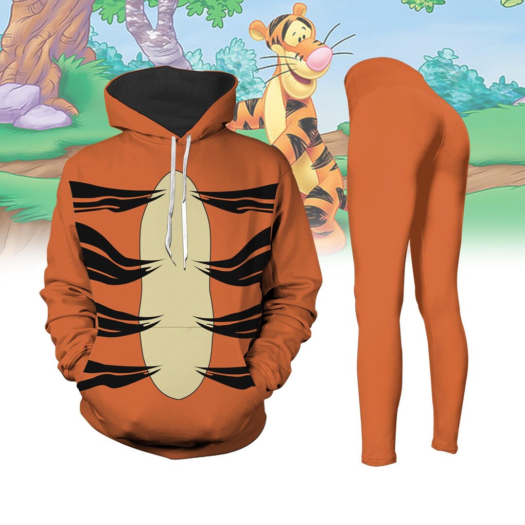 Winnie the Pooh Tigger Hoodie Legging, Tigger Costume Cosplay ...