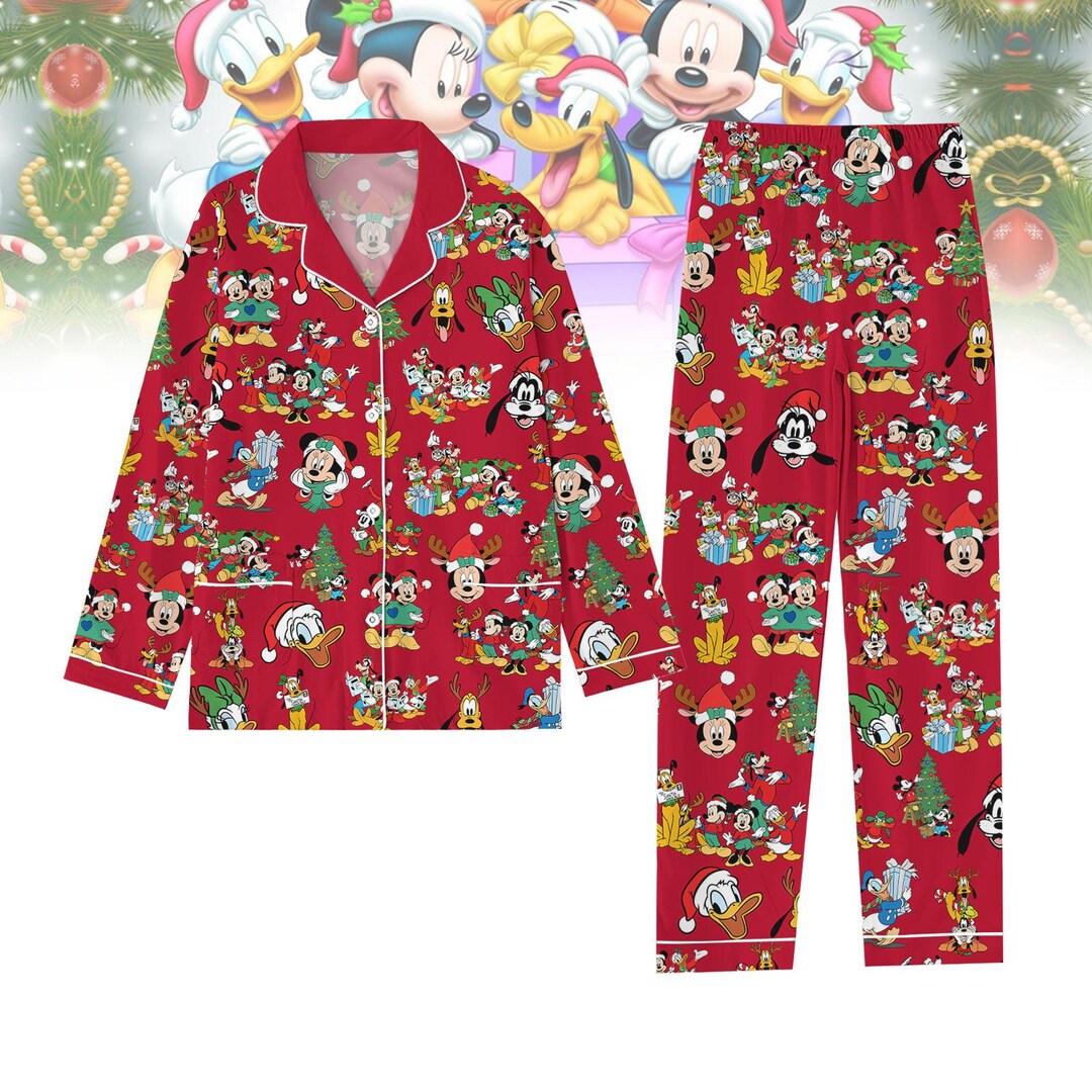 Christmas Mickey Mouse Pajamas Set, Mickey Christmas Pajama, Mickey and ...
