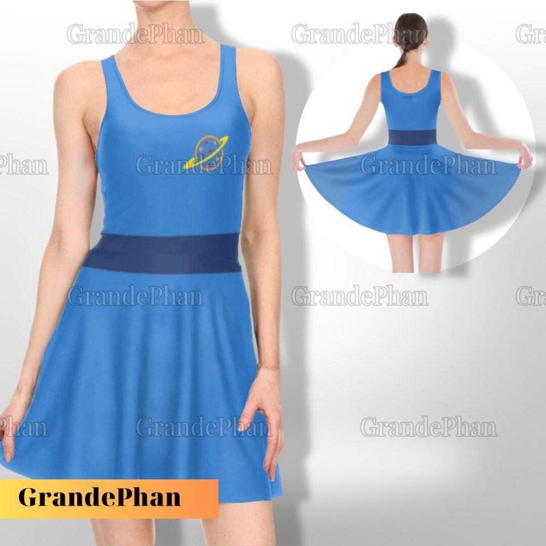 Halloween Planet Aliens Cosplay Costume Skater Dress, Aliens Dress ...
