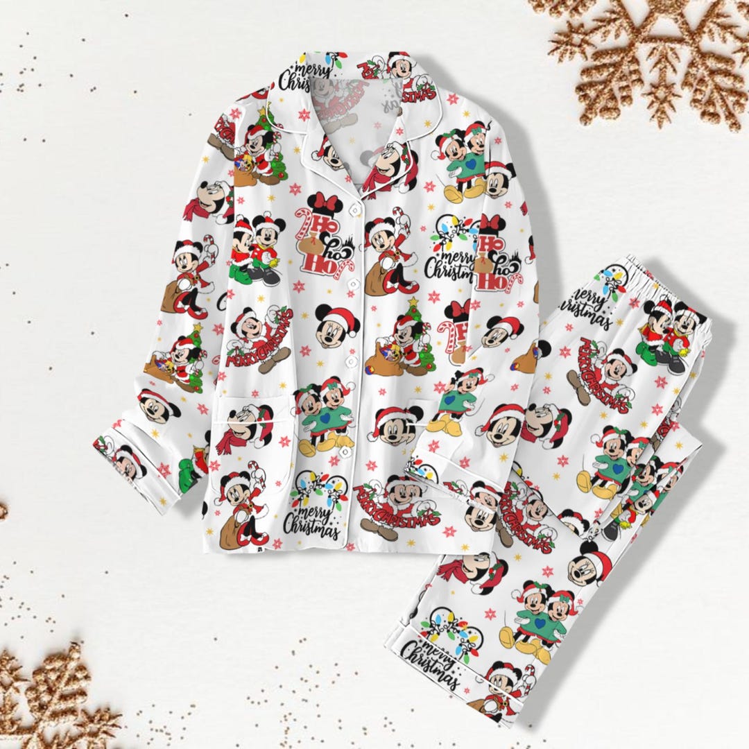 Christmas Mickey Minnie Pajama Set, Mickey Very Merry Christmas Pjs ...