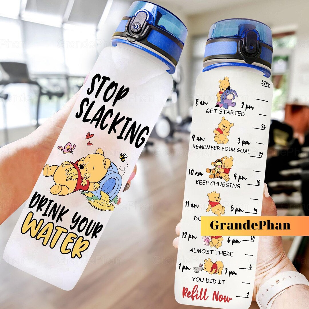 Winnie the Pooh Water Tracker Bottle, Pooh Drink Bottle, Pooh Water ...