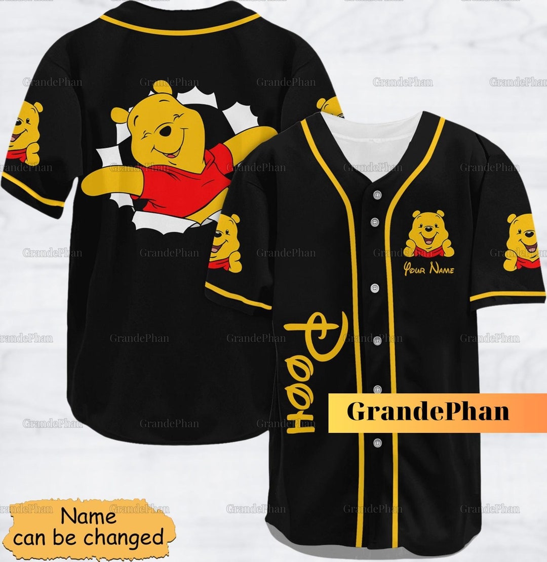 Pooh Baseball Jersey, Pooh Baseball Team Outfit, Pooh Bear Jersey ...