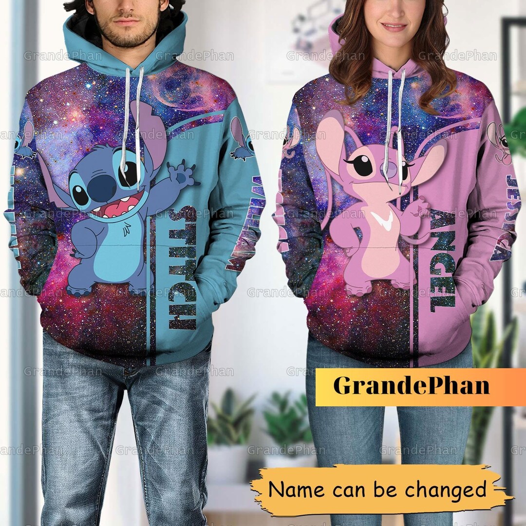 Stitch Couples Hoodies, Stitch and Angel Couples Hoodies, Custom ...