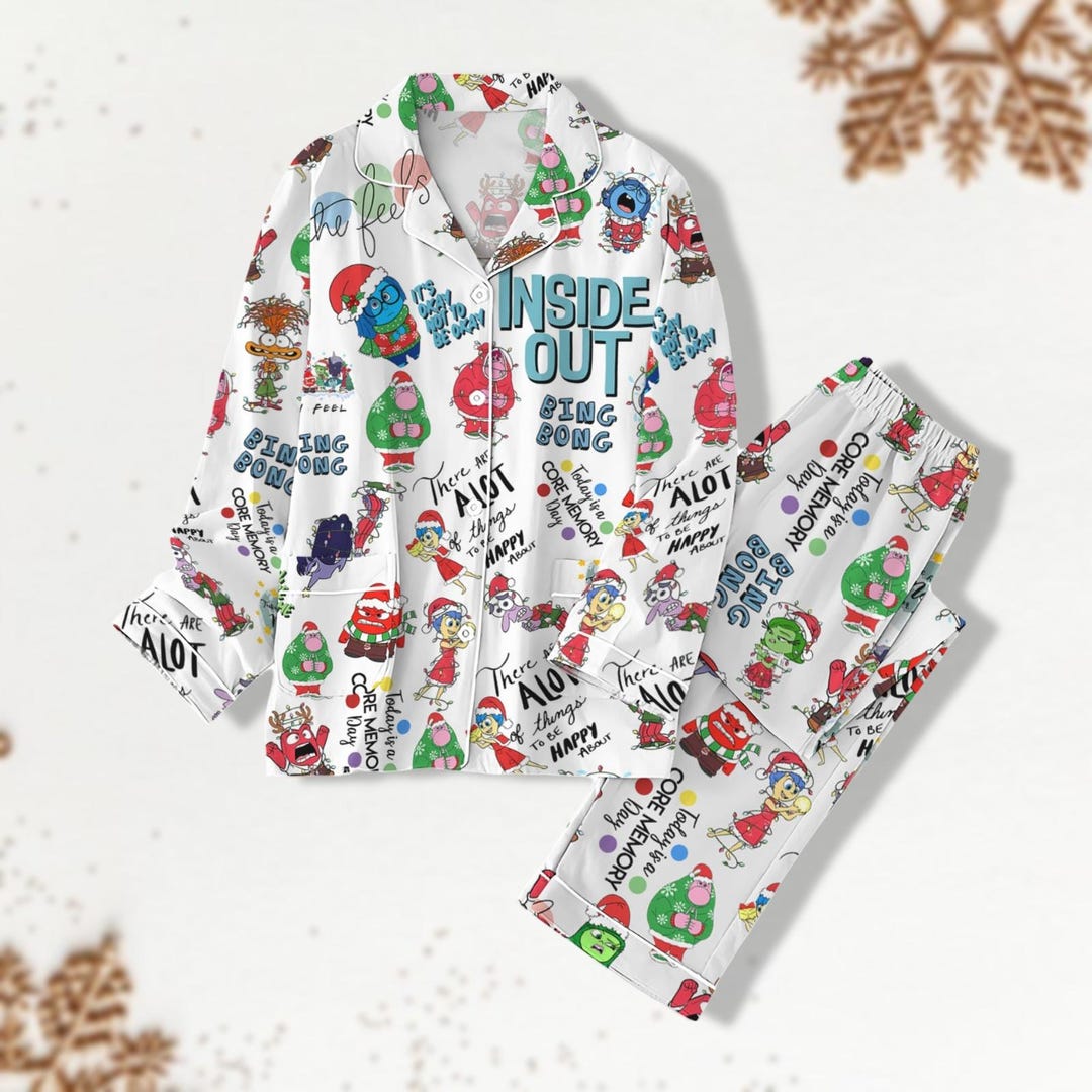 Disney Inside Out 2 Characters Pajamas Set, Christmas Kids Disney ...