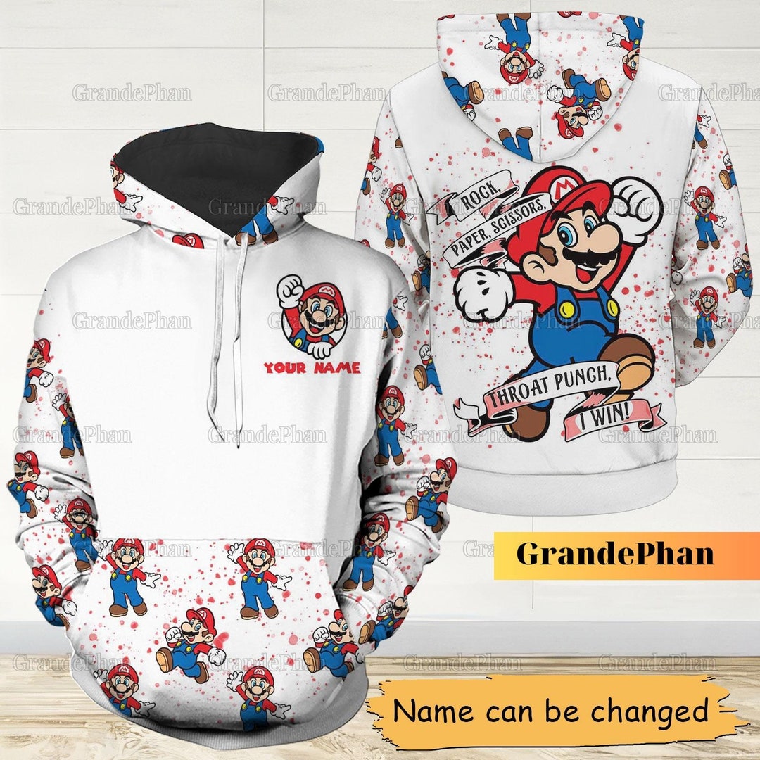 Super Mario Hoodie, Mario Women Legging, Mario Gamer Shirt, 3D All Over ...