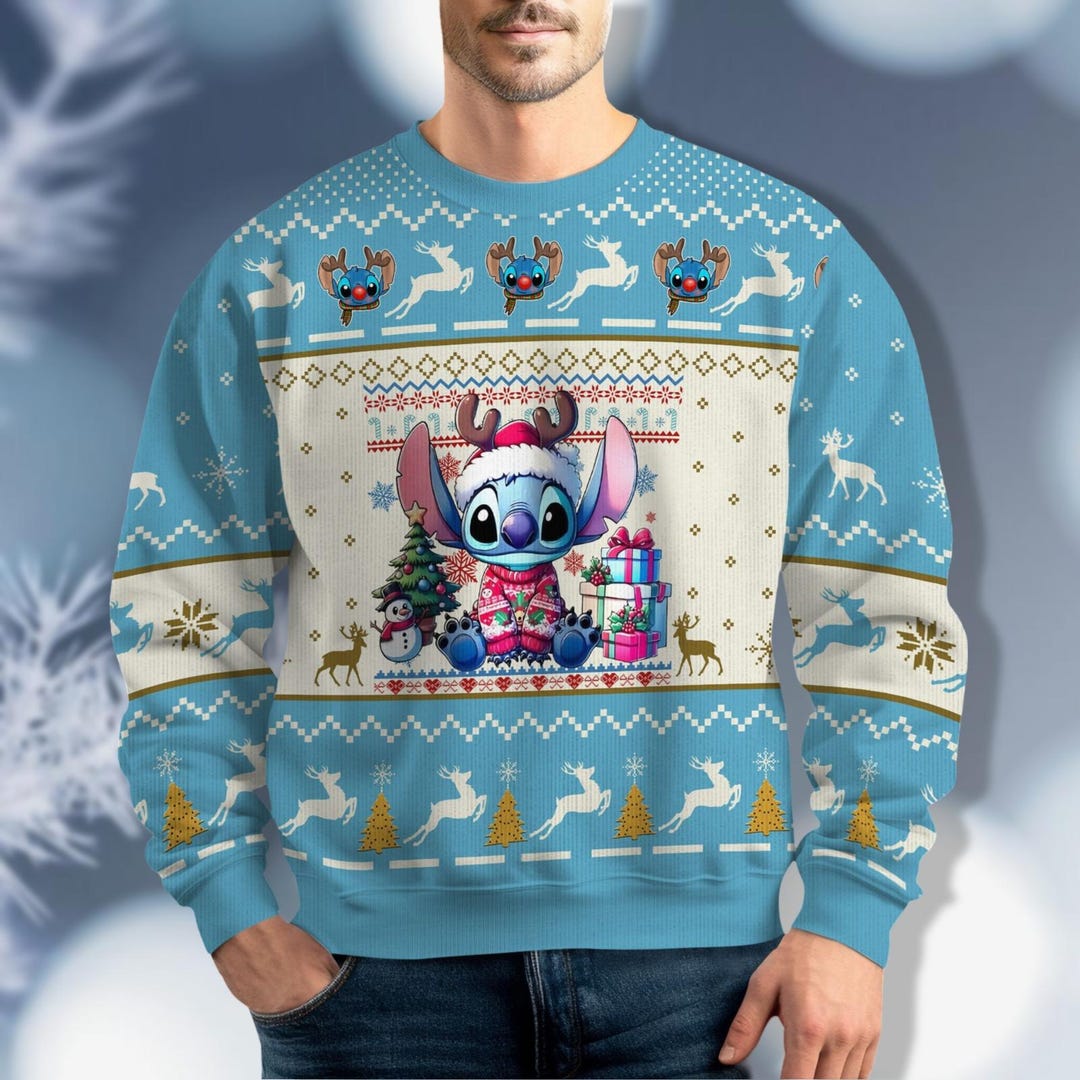 Stitch Christmas Sweater, Merry Stitchmas Shirt, Disney Christmas ...