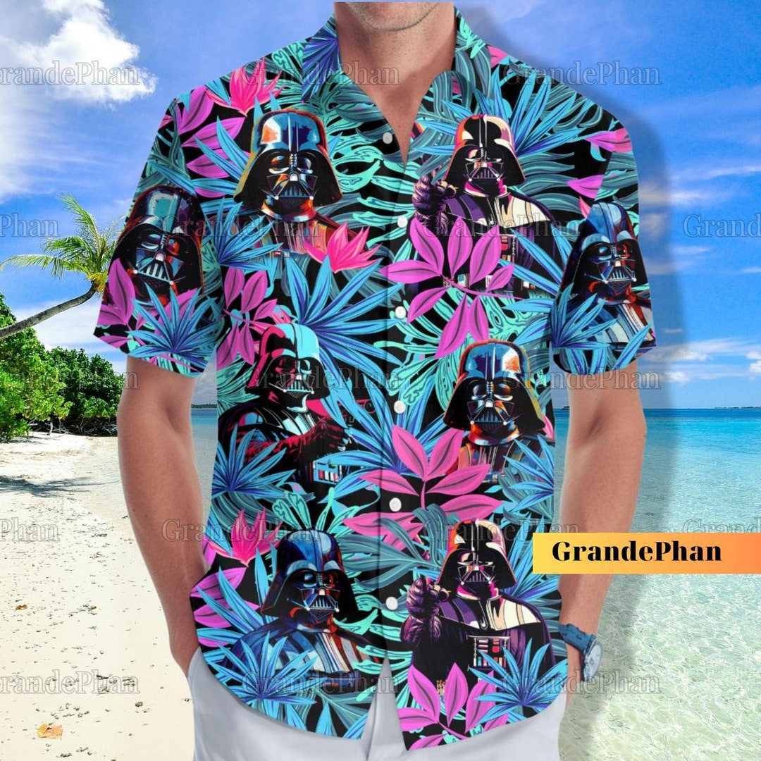 Darth Vader Button Shirt, Darth Vader Men Shirt, Star Wars Button Shirt ...