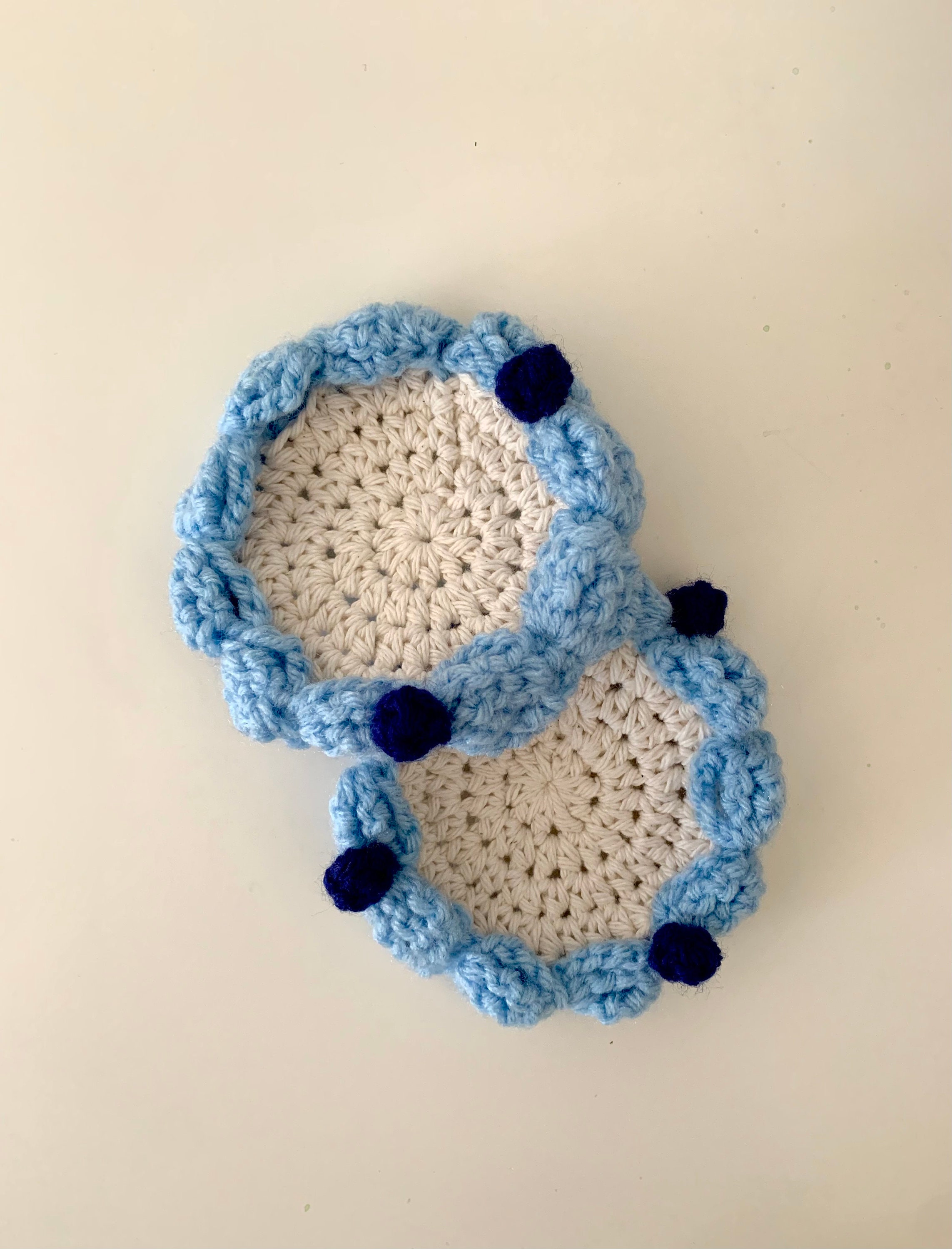 Crochet Cake Coasters Set of Crochet Strawberry & Blueberry Coasters ...
