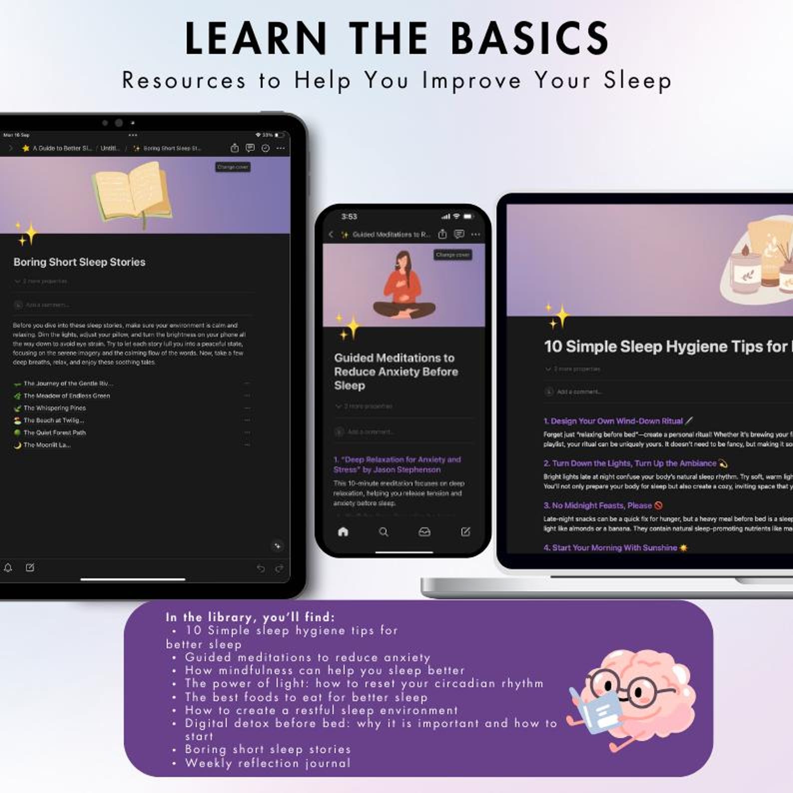 Sleep Tracker Notion Template Sleep Log Template Sleep Journal Sleep ...