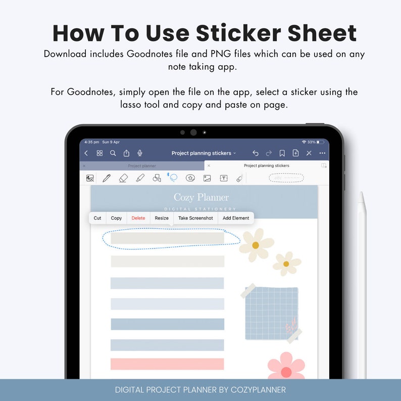 Project Timeline Templates for Goodnotes, Notability, Xodo, Pastel Pink ...