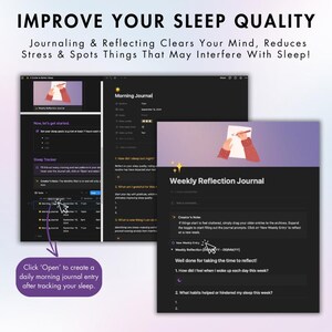 Sleep Tracker Notion Template Sleep Log Template Sleep Journal Sleep ...