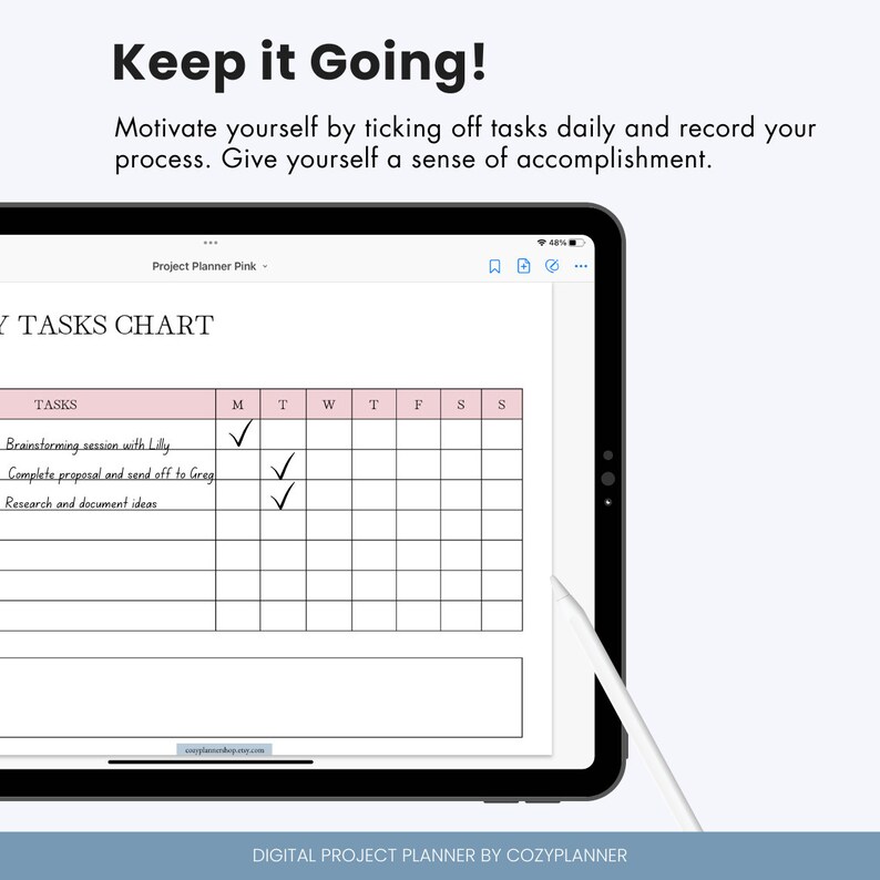 Project Timeline Templates for Goodnotes, Notability, Xodo, Pastel Pink ...