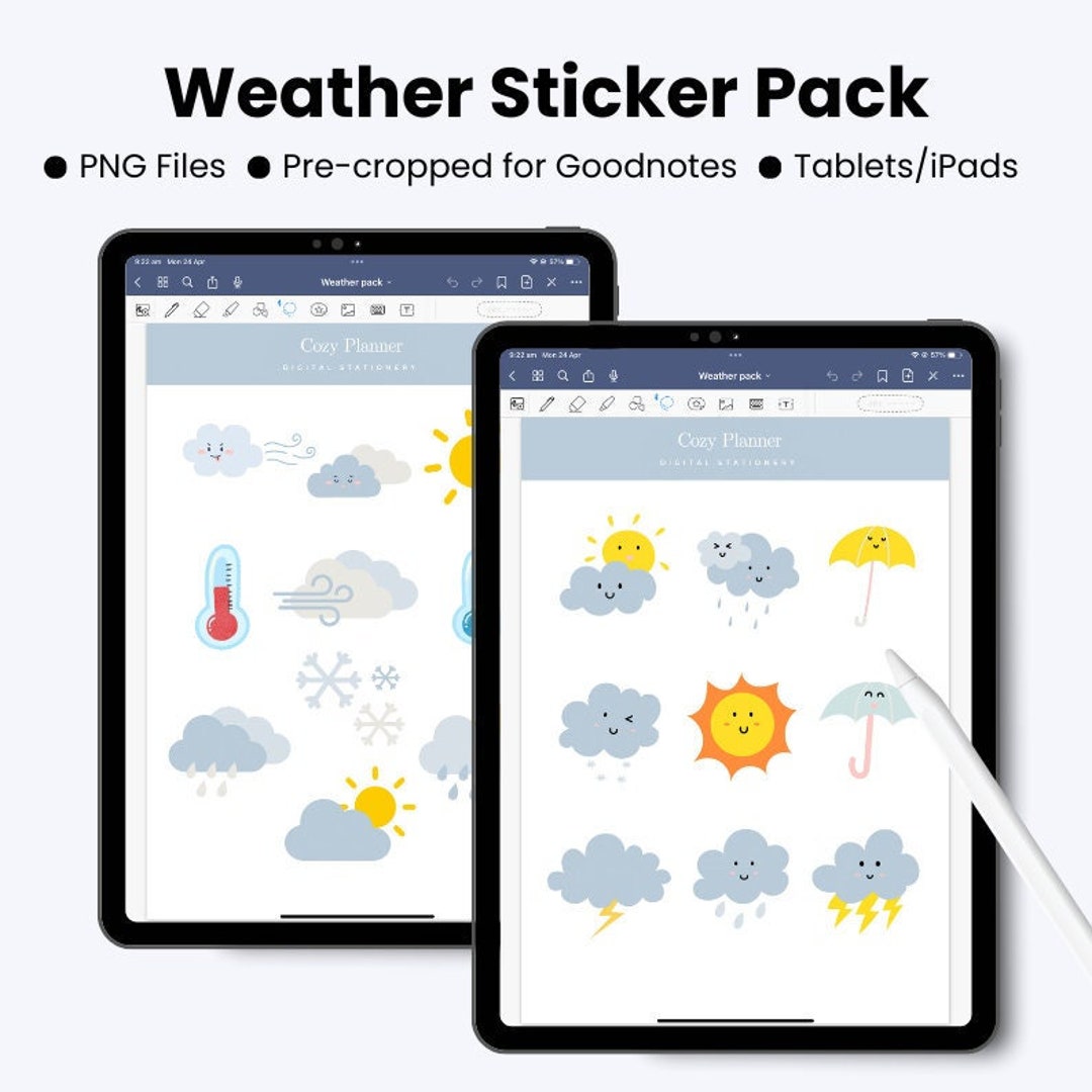 Goodnotes Digital Sticker for Planning and Journaling Weather Sticker ...