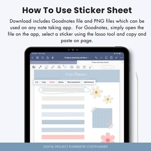 Digital Project Planner Pdf and Tracker Template for Goodnotes and Ipad ...