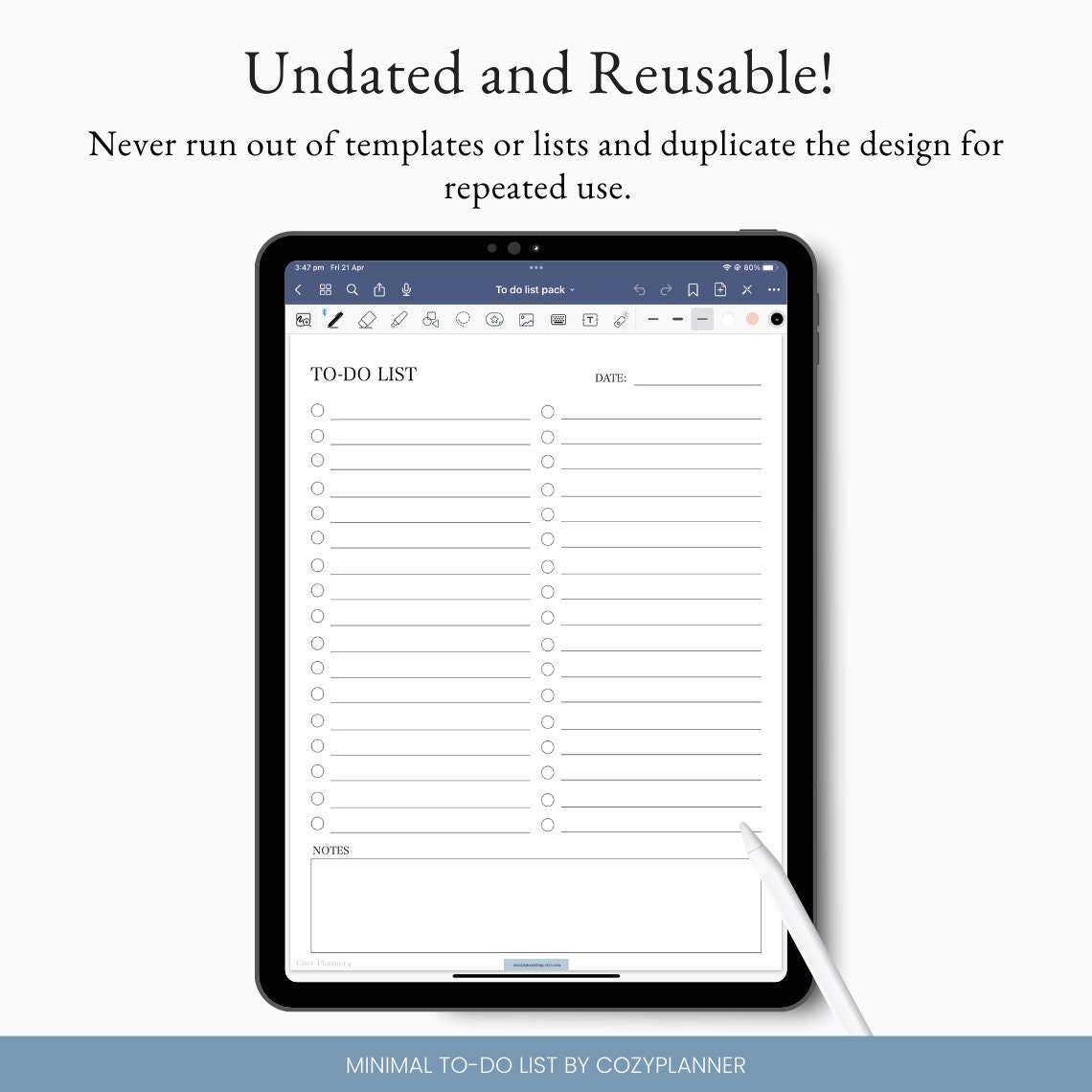 To Do List iPad to Do List Template for Organising Tasks List for ...