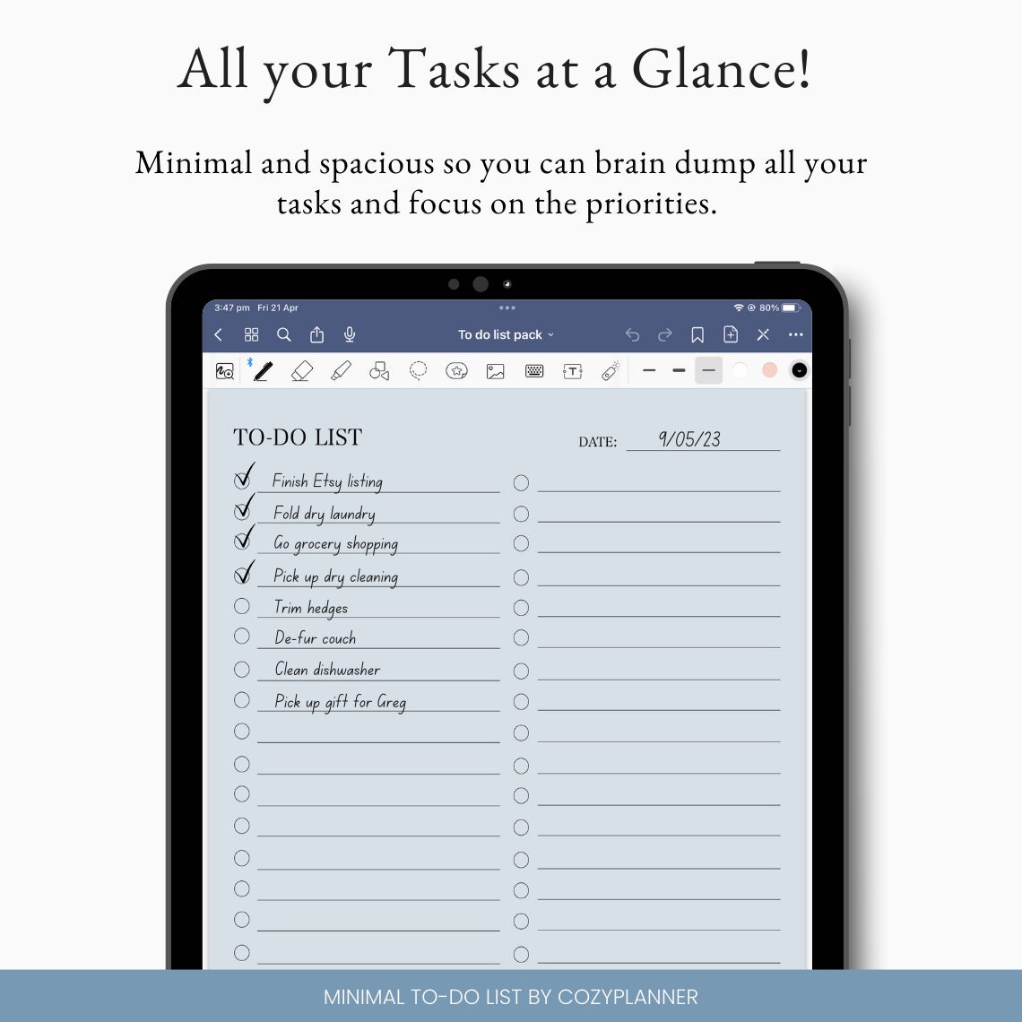 To Do List iPad to Do List Template for Organising Tasks List for ...