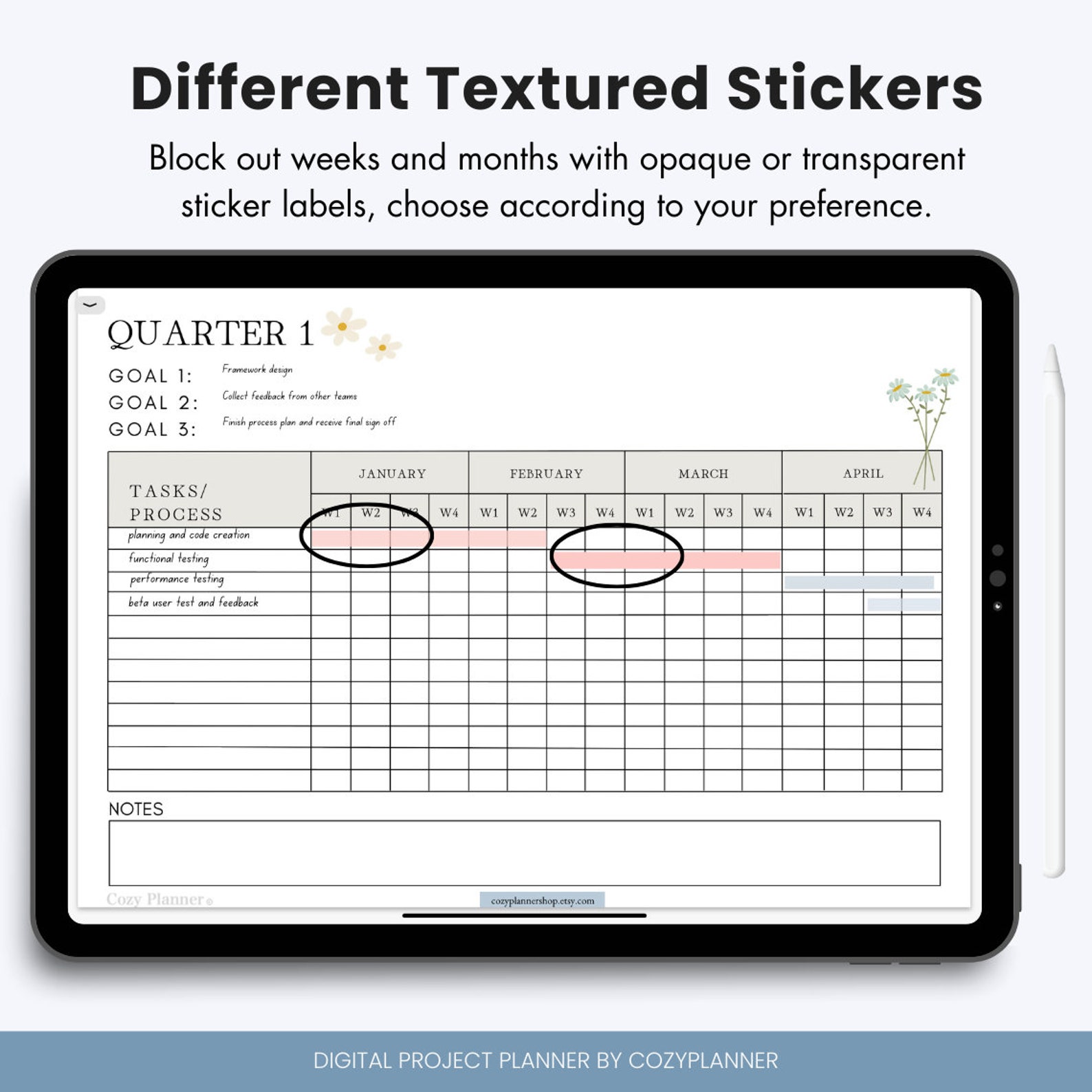 Digital Project Planner Pdf and Tracker Template for Goodnotes and Ipad ...