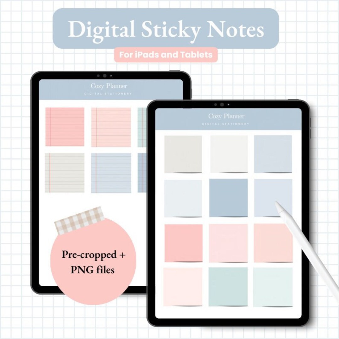Digital Planner Sticky Notes for Studying and Planning Post It - Etsy