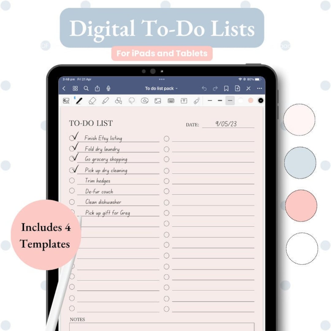 To Do List iPad to Do List Template for Organising Tasks List for ...