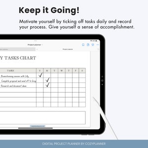 Digital Project Planner Pdf and Tracker Template for Goodnotes and Ipad ...