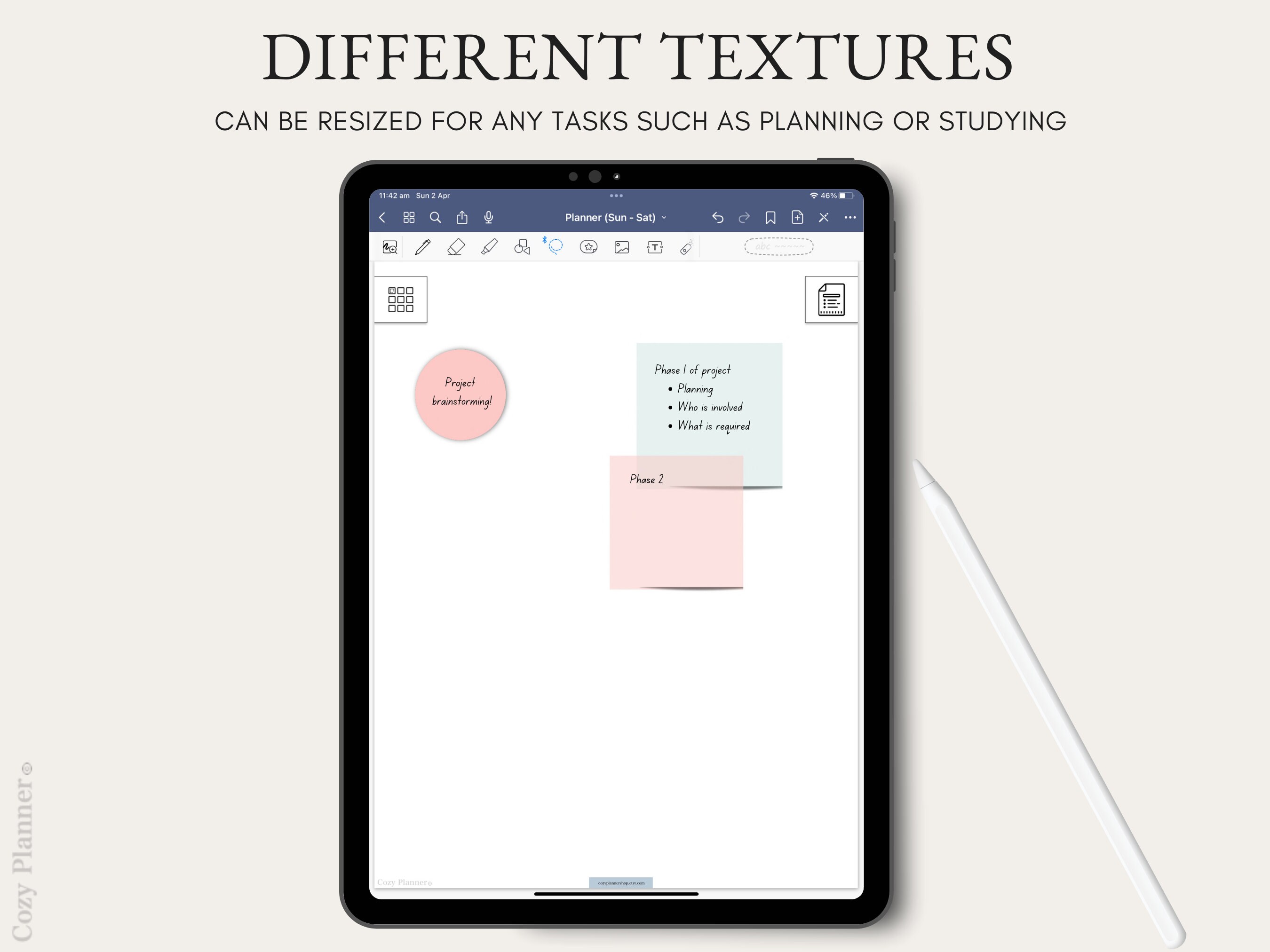 Digital Sticky Notes for Goodnotes and Ipad, Pastel Cute Stickers for ...