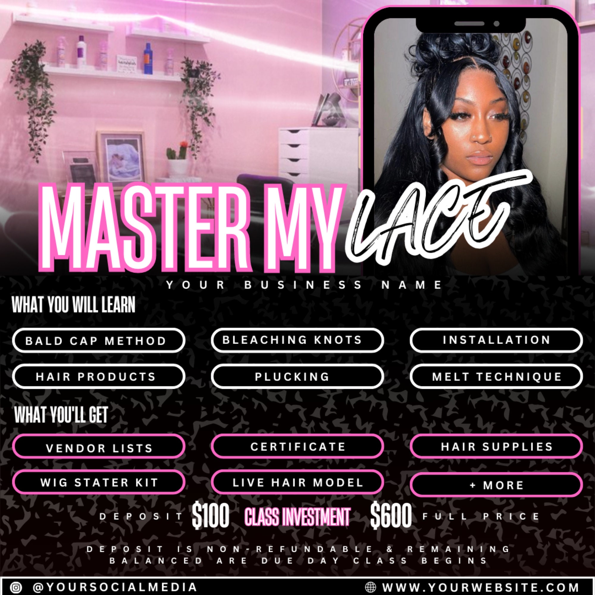 DIY Lace Masterclass 1 on 1 Lace Wig Melting Course - Etsy