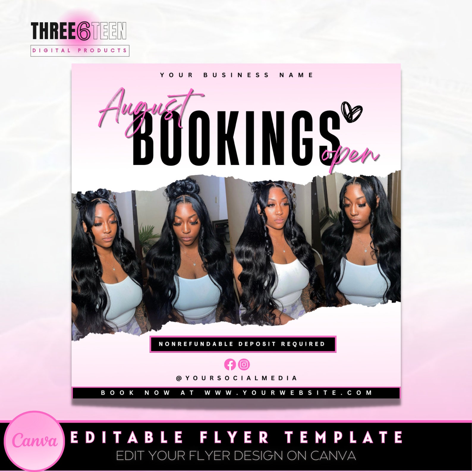 DIY Monthly Bookings Flyer Bookings Open for Lash Tech - Etsy