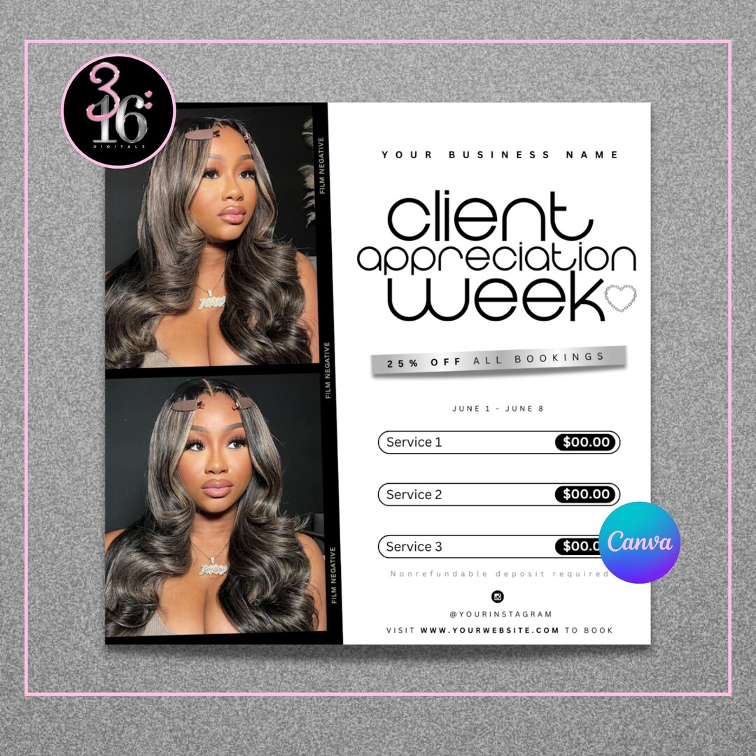 DIY Client Appreciation Sale Flyer| Appointments Available, Bookings ...