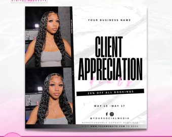 Client Appreciation Flyer Book Now Flyer Appointment Flyer Make up ...