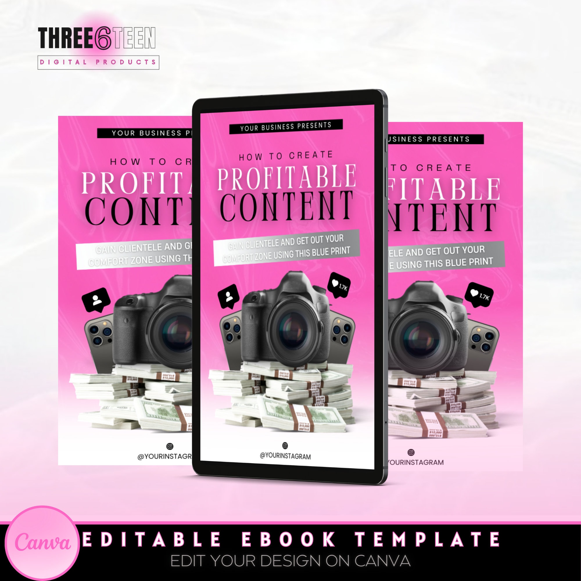Ebook Cover Template Content Creation Entrepreneur Guide How to Digital ...