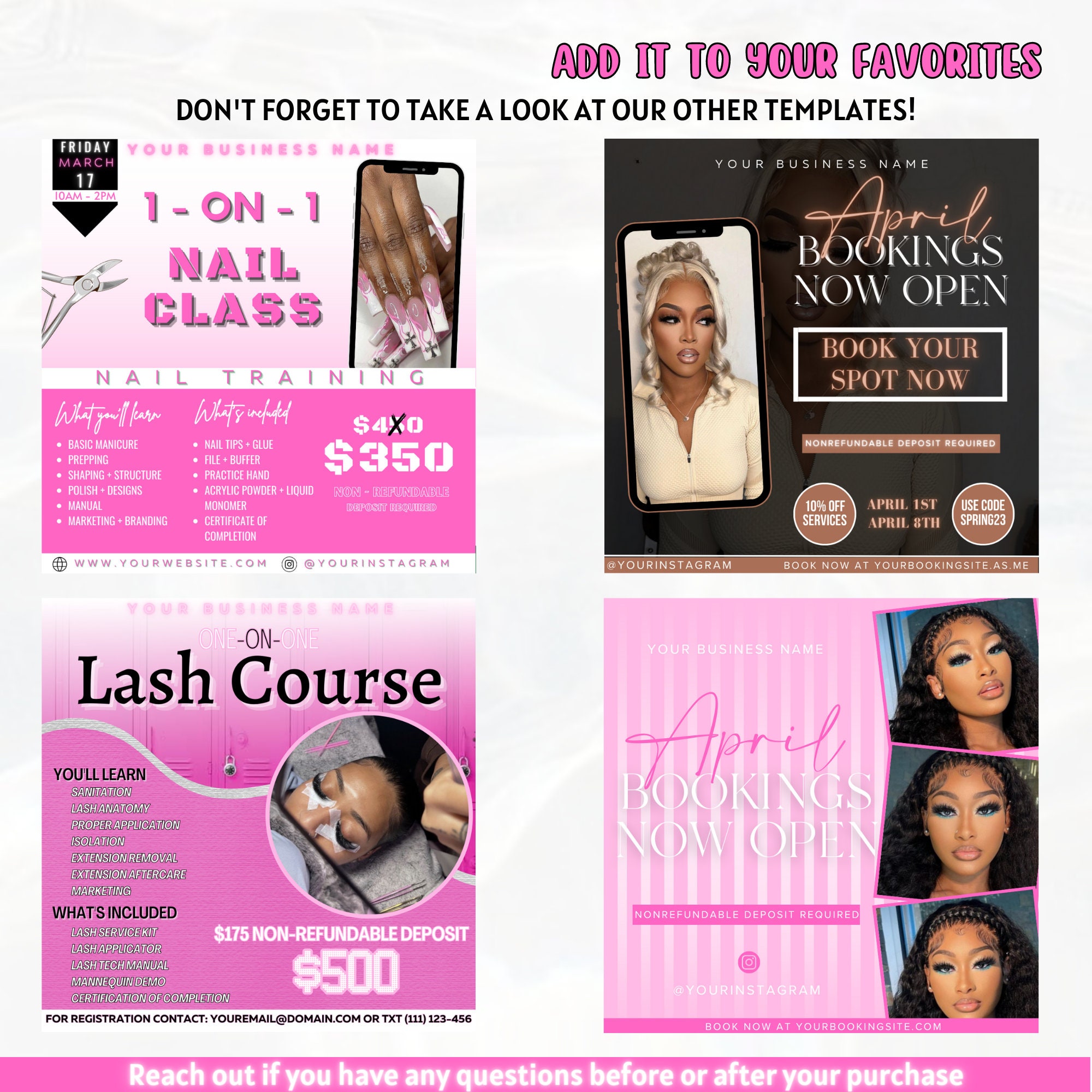 DIY Makeup Class Flyer Mua Class Flyer Beauty Training Class Hair Nail ...